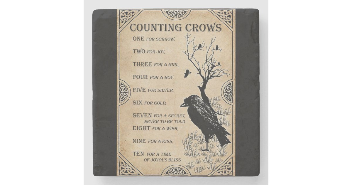 Crow Poem Stone Coaster | Zazzle