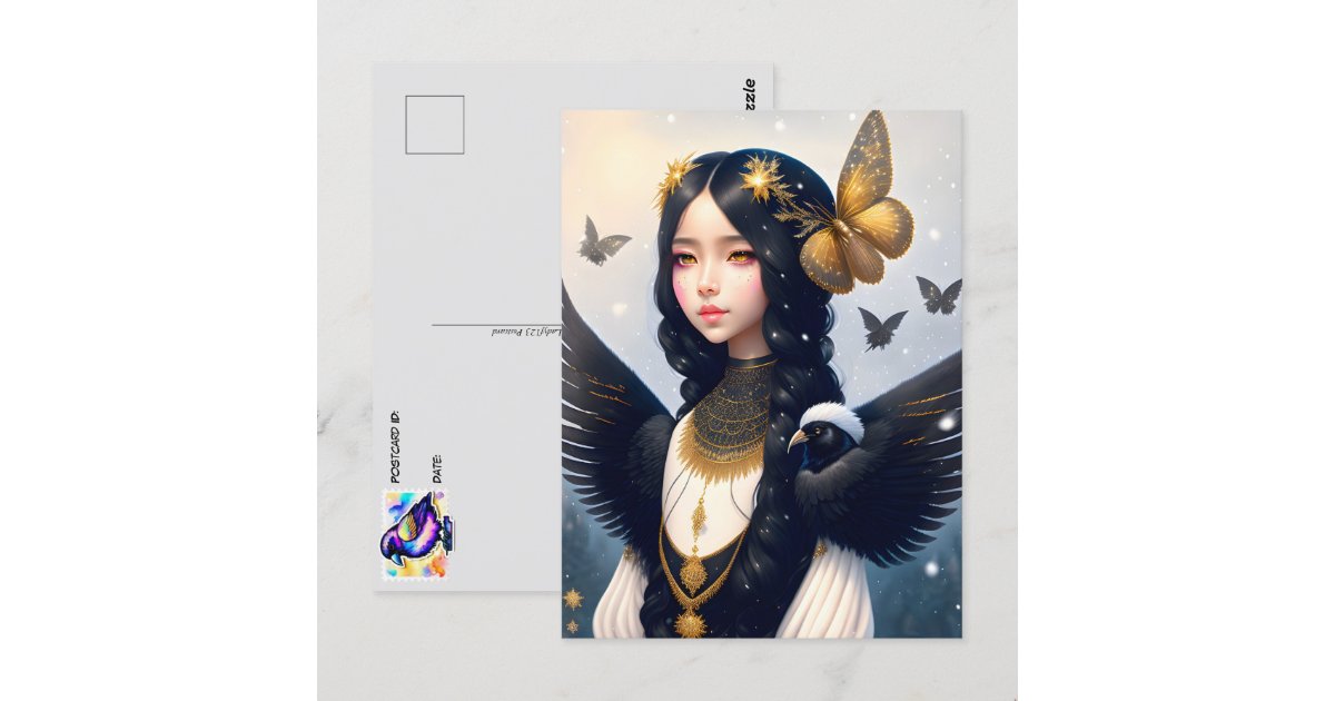 Crow Princess, Postcrossing Postcard | Zazzle