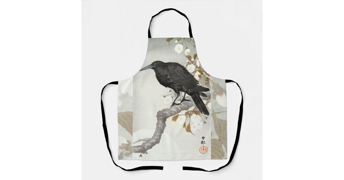 Crow Raven Koson Japanese Bird Apron | Zazzle