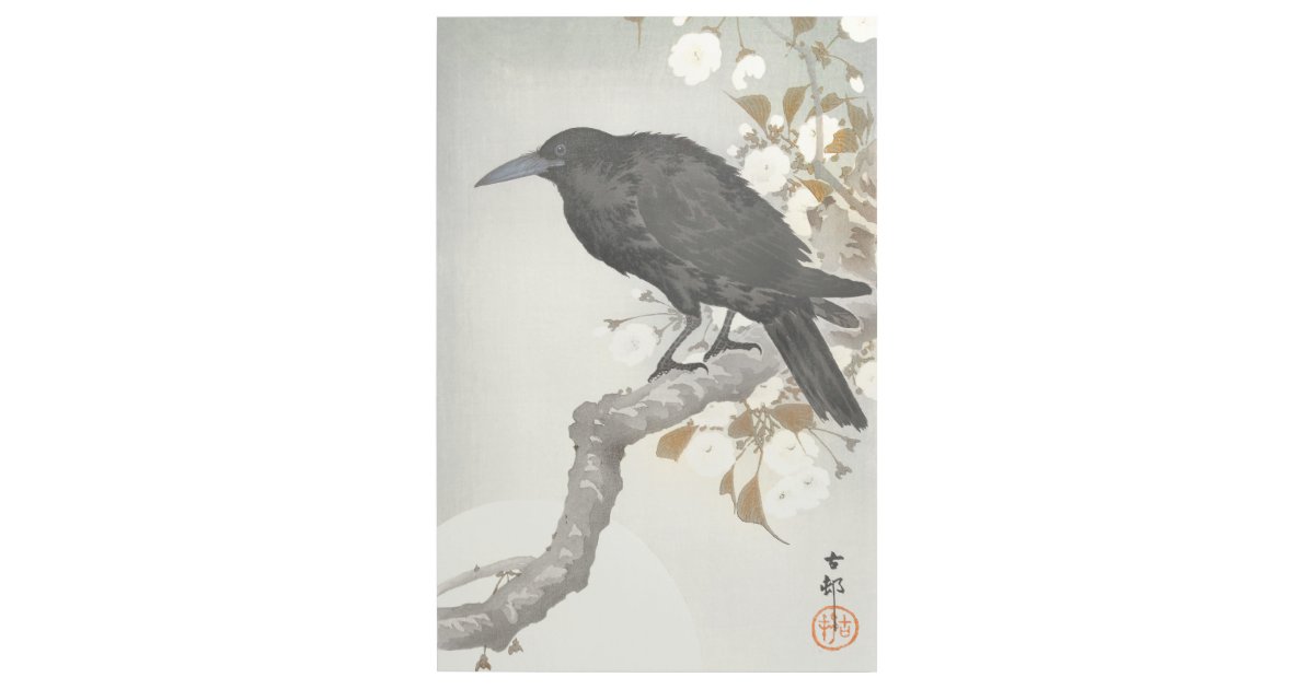 Crow Raven Koson Japanese Bird Gallery Wrap | Zazzle
