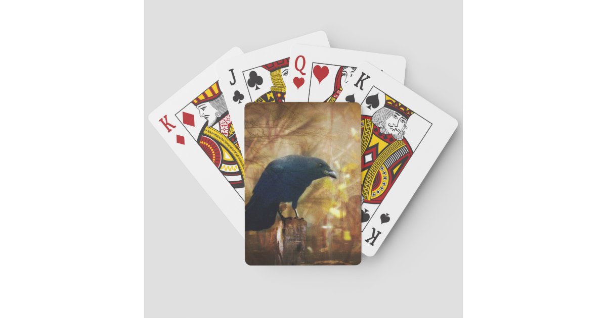 Crow/Raven Photo Poker Cards | Zazzle