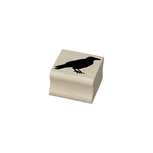 Crow silhouette art stamp | Zazzle