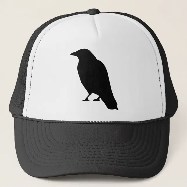 Crow Silhouette Trucker Hat | Zazzle