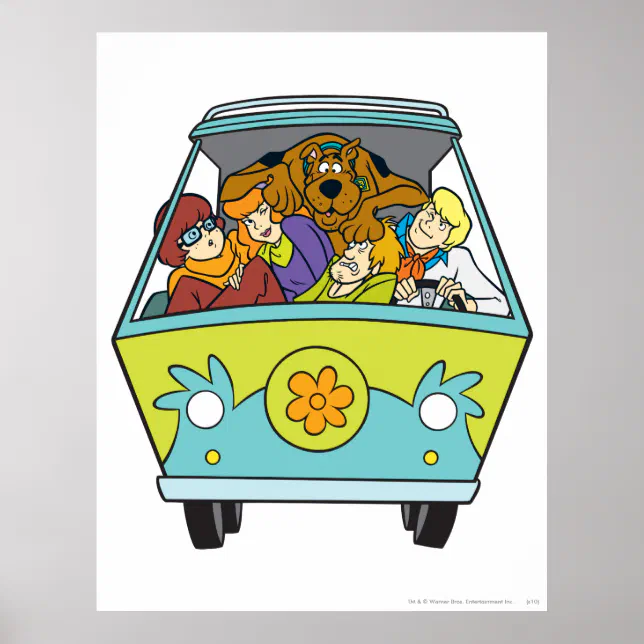 Crowded In The Mystery Machine Poster | Zazzle