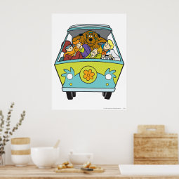 Crowded In The Mystery Machine Poster | Zazzle