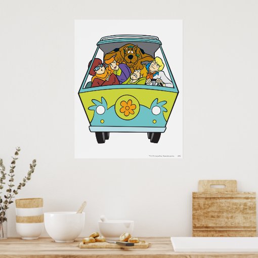 Crowded In The Mystery Machine Poster | Zazzle