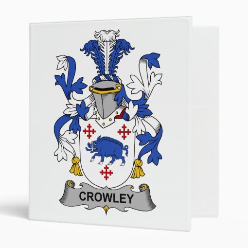 Crowley Family Crest 3 Ring Binder | Zazzle