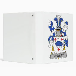 Crowley Family Crest 3 Ring Binder | Zazzle
