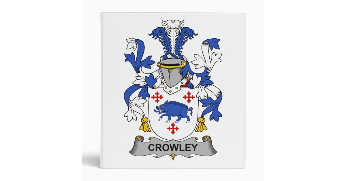 Crowley Family Crest 3 Ring Binder | Zazzle