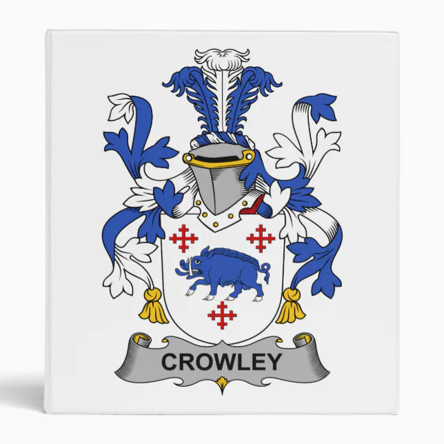 Crowley Family Crest 3 Ring Binder | Zazzle
