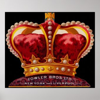 Crown Fowler Brothers Liverpool and New York Poster | Zazzle