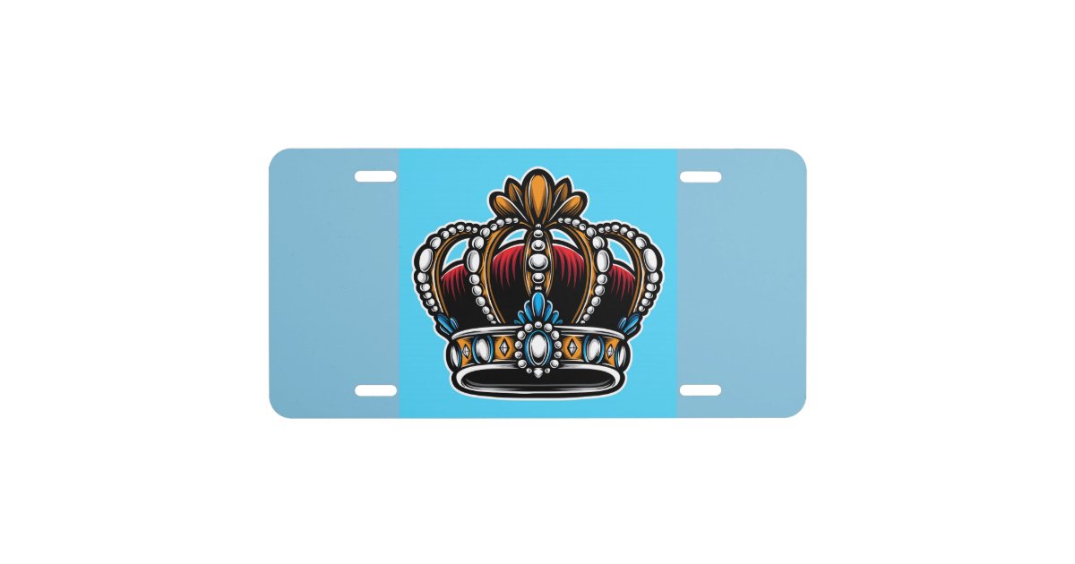 Crown License Plate | Zazzle