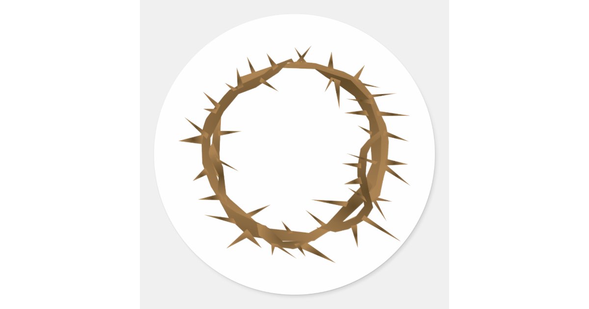 Crown of Thornes Classic Round Sticker | Zazzle