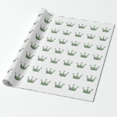 Crown Prince Princes Prince Mint Green White Wrapping Paper | Zazzle