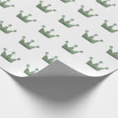 Crown Prince Princes Prince Mint Green White Wrapping Paper | Zazzle