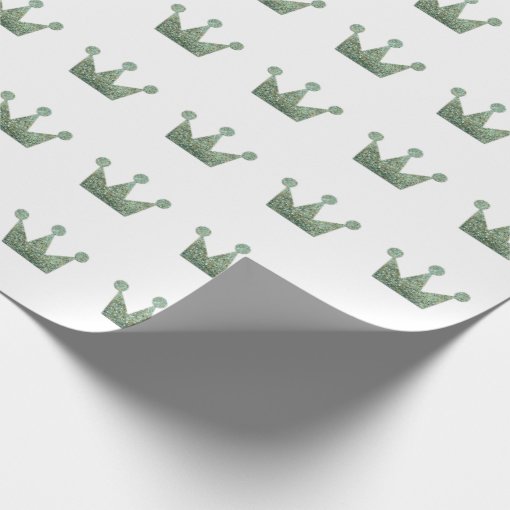 Crown Prince Princes Prince Mint Green White Wrapping Paper | Zazzle