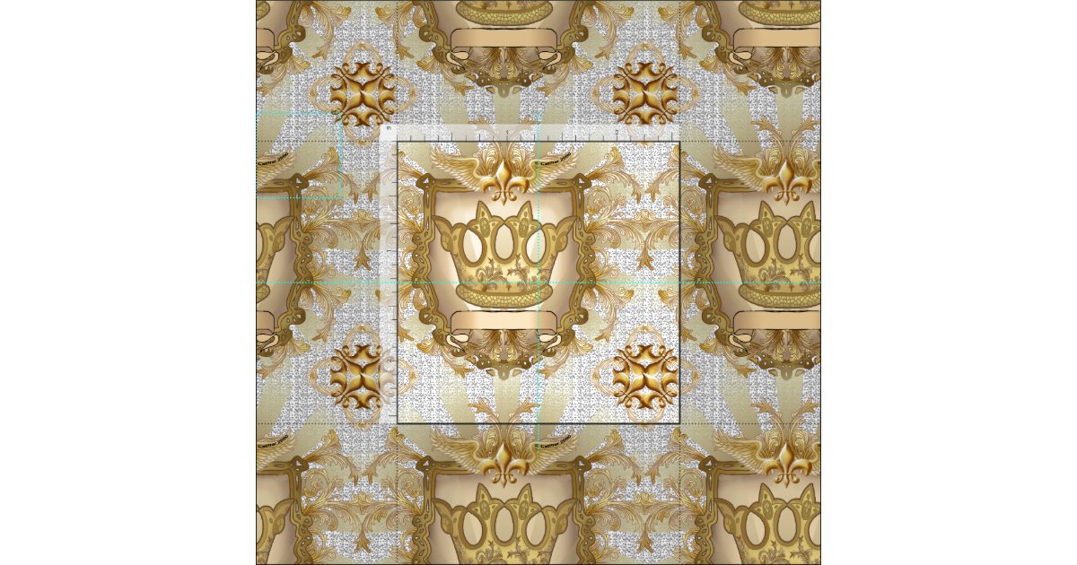 Crown Shield Family Crest Fabric | Zazzle