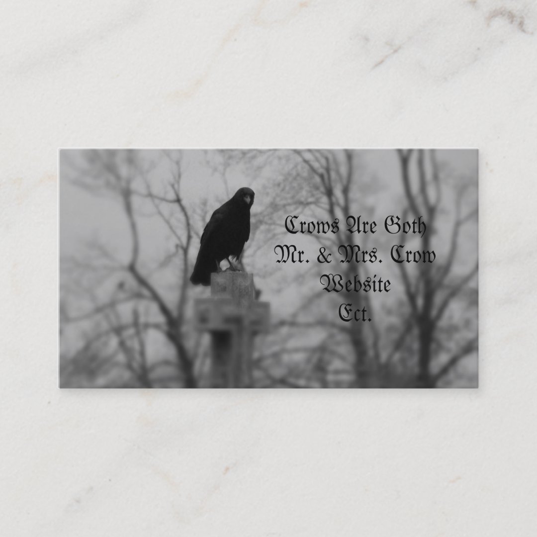 Crows Are Goth Business Card | Zazzle