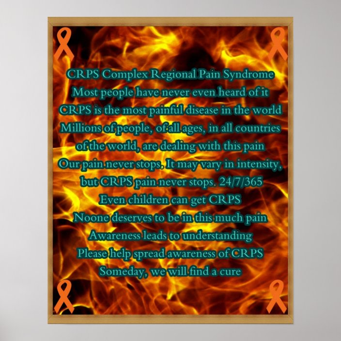 CRPS Awareness poster with printed frame design on | Zazzle.com