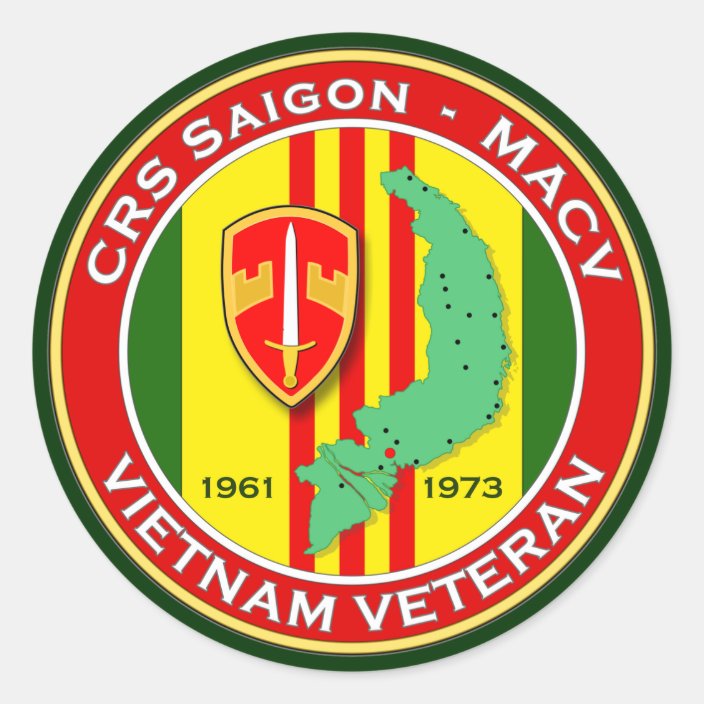 CRS Saigon 2 - ASA Vietnam Classic Round Sticker | Zazzle.com