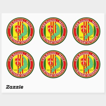 CRS Saigon 2 - ASA Vietnam Classic Round Sticker | Zazzle