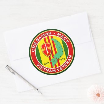 CRS Saigon 2 - ASA Vietnam Classic Round Sticker | Zazzle