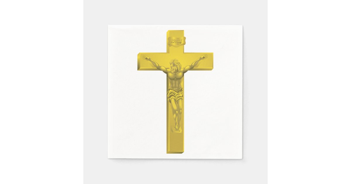 Crucifix Paper Napkins | Zazzle