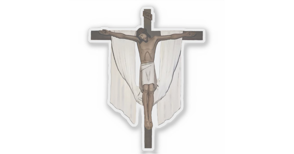 Crucifix sticker | Zazzle