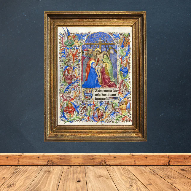 Crucifixion Virgin Mary Lent Good Friday Medieval Poster | Zazzle