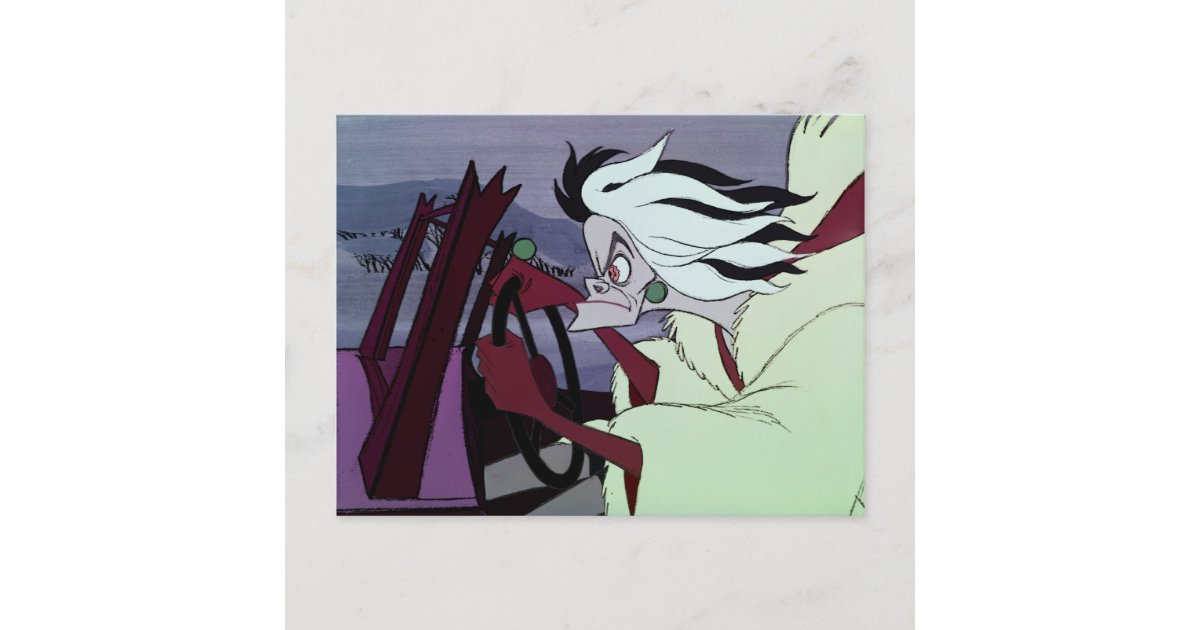 Cruella De Vil Driving Postcard Zazzle