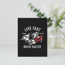 Cruella De Vil | Live Fast Drive Faster Postcard | Zazzle