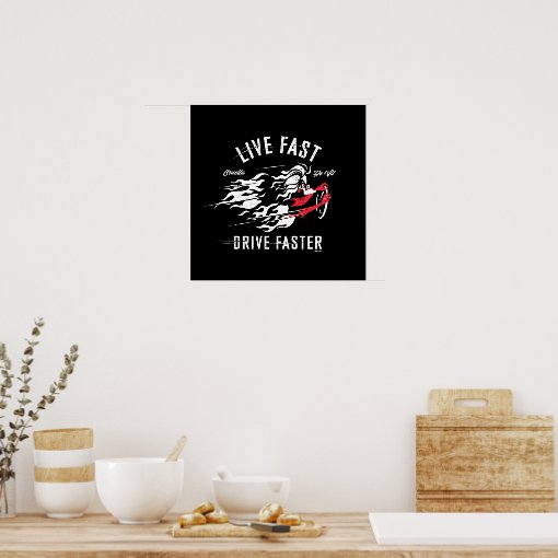Cruella De Vil | Live Fast Drive Faster Poster | Zazzle