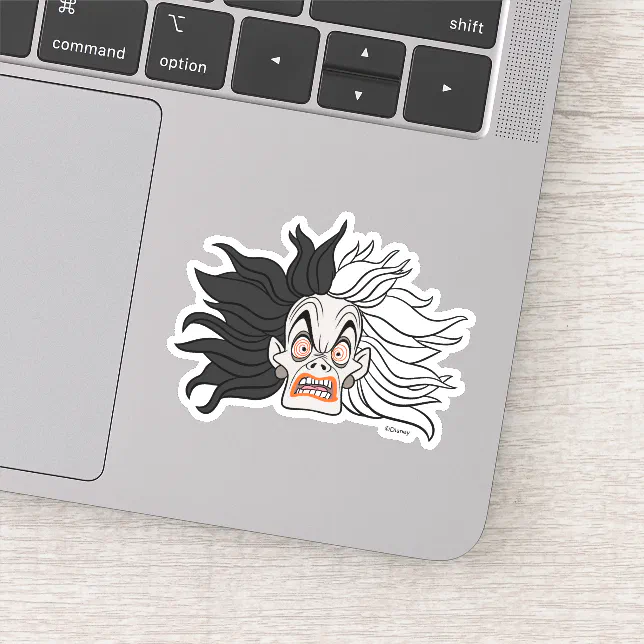 Cruella De Vil | Scary Face Sticker | Zazzle