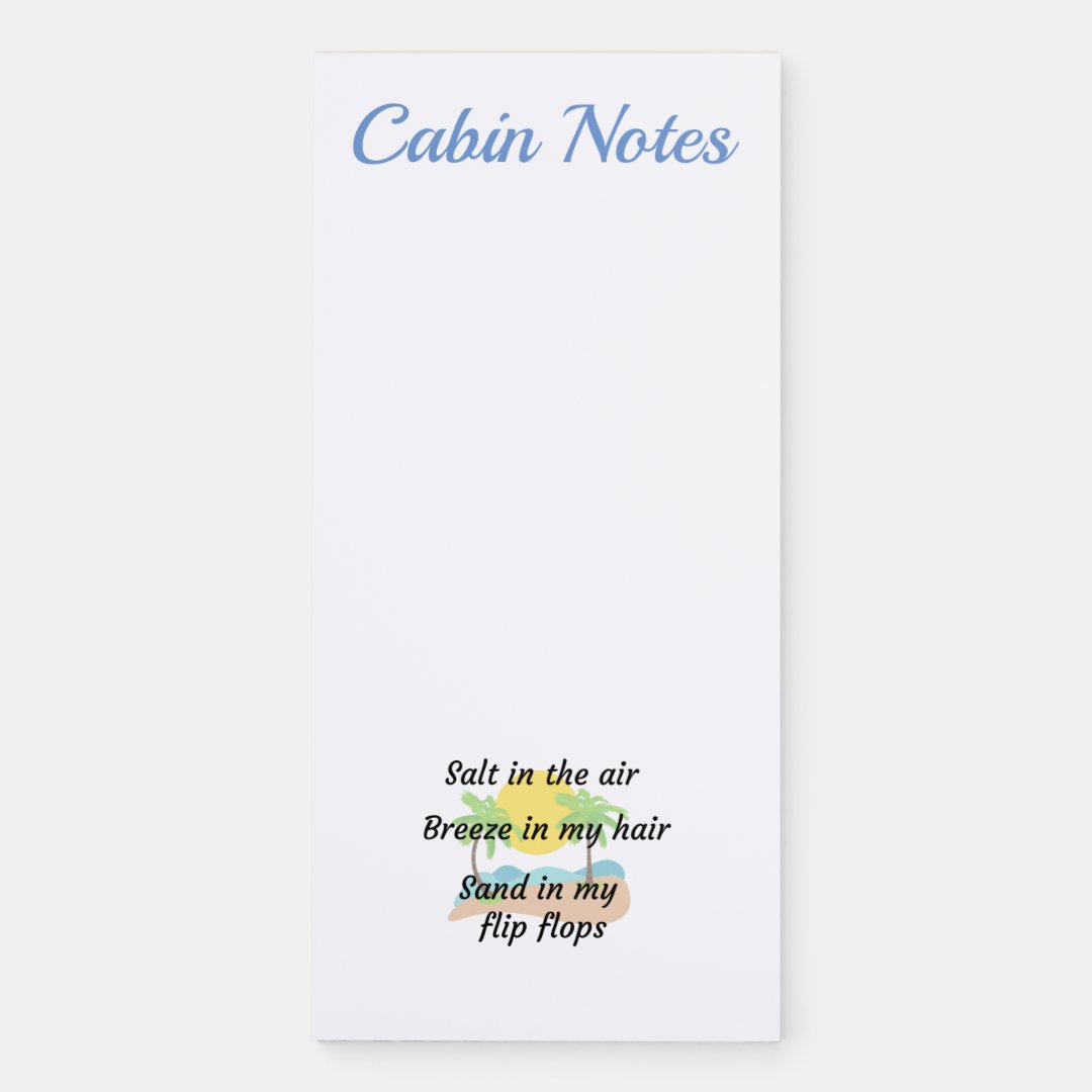 Cruise Cabin Door Magnet Notepad | Zazzle