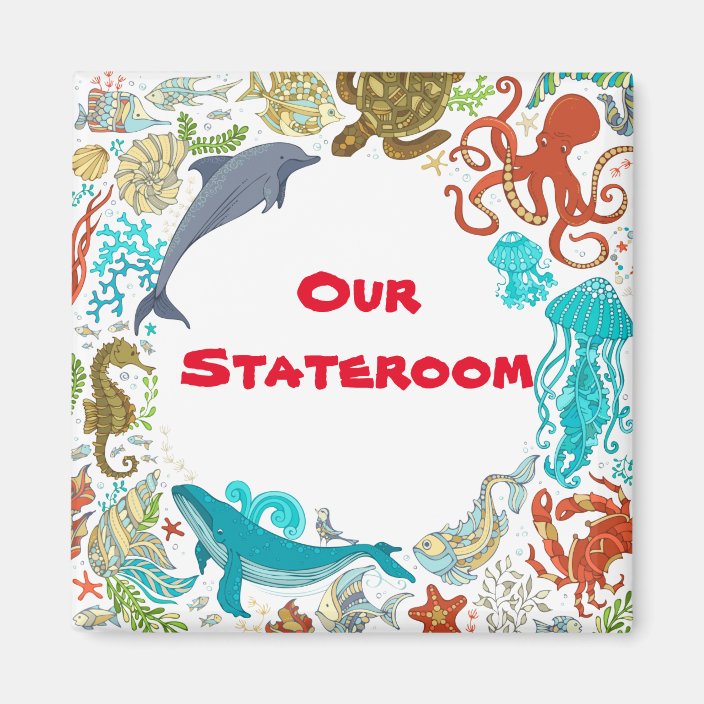 Cruise Door Our Stateroom Cabin Marker Sea Life Magnet | Zazzle.com
