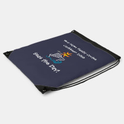 Cruise Drawstring Backpack Navy - Seas the Day! | Zazzle