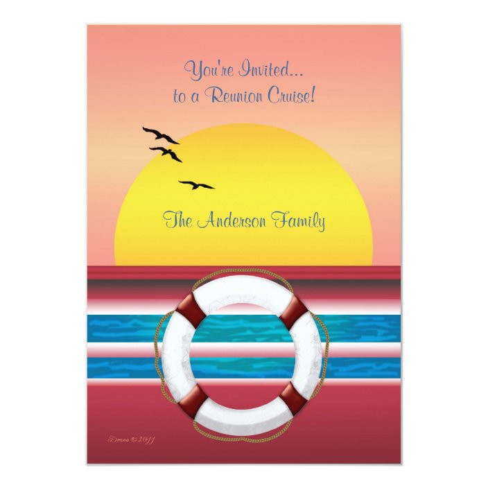 Cruise Family Reunion Invite - Sunset Design | Zazzle.com