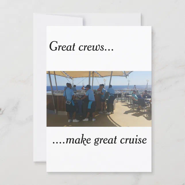 Cruise greeting card - Thank you | Zazzle