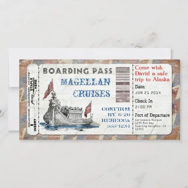 Cruise Ship Boarding Pass | Zazzle