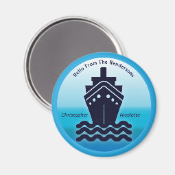 Cruise Ship Cabin Stateroom Friendly Hello Magnet | Zazzle