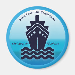 Cruise Ship Cabin Stateroom Friendly Hello Magnet | Zazzle