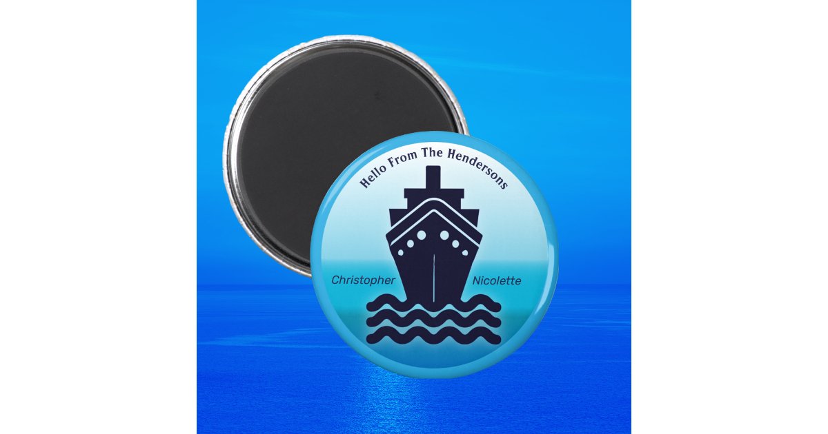 Cruise Ship Cabin Stateroom Friendly Hello Magnet | Zazzle