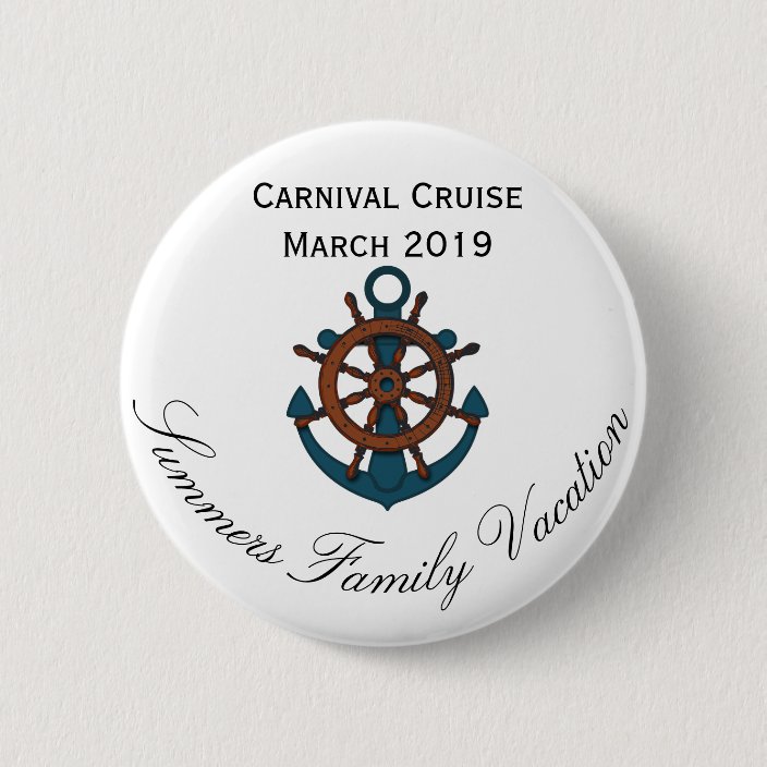 Cruise Ship Customize Family Vacation Button | Zazzle.com