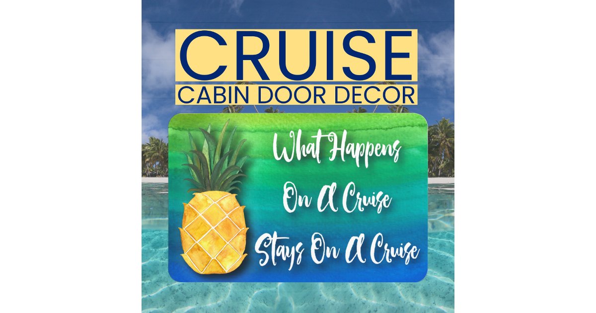 Cruise Ship Funny Stateroom Cabin Door Sign Magnet | Zazzle