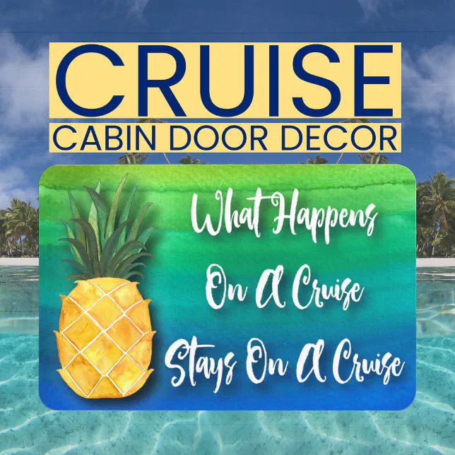 Cruise Ship Funny Stateroom Cabin Door Sign Magnet | Zazzle