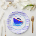 Cruise Ship Nautical Personalized Paper Plates | Zazzle