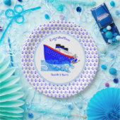 Cruise Ship Nautical Personalized Paper Plates | Zazzle
