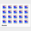 Cruise Ship Nautical Personalized Square Sticker | Zazzle