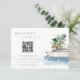 Cruise Ship Palm Seascape Wedding QR Code RSVP Enclosure Card | Zazzle