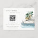 Cruise Ship Palm Seascape Wedding QR Code RSVP Enclosure Card | Zazzle